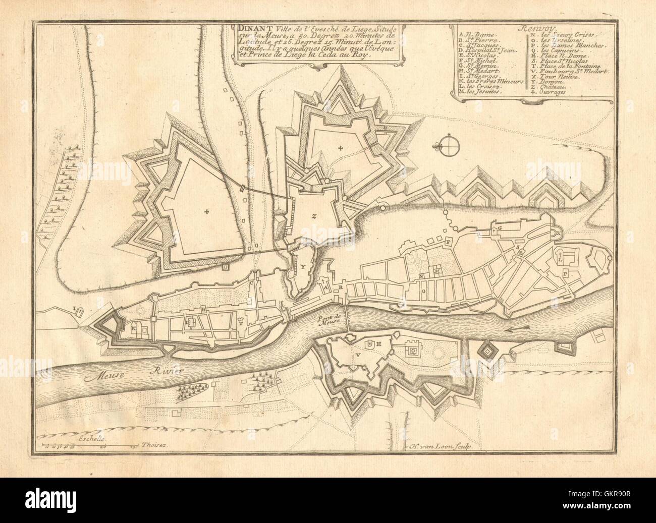 Plan de la ville dinant Banque de photographies et d’images à haute ...
