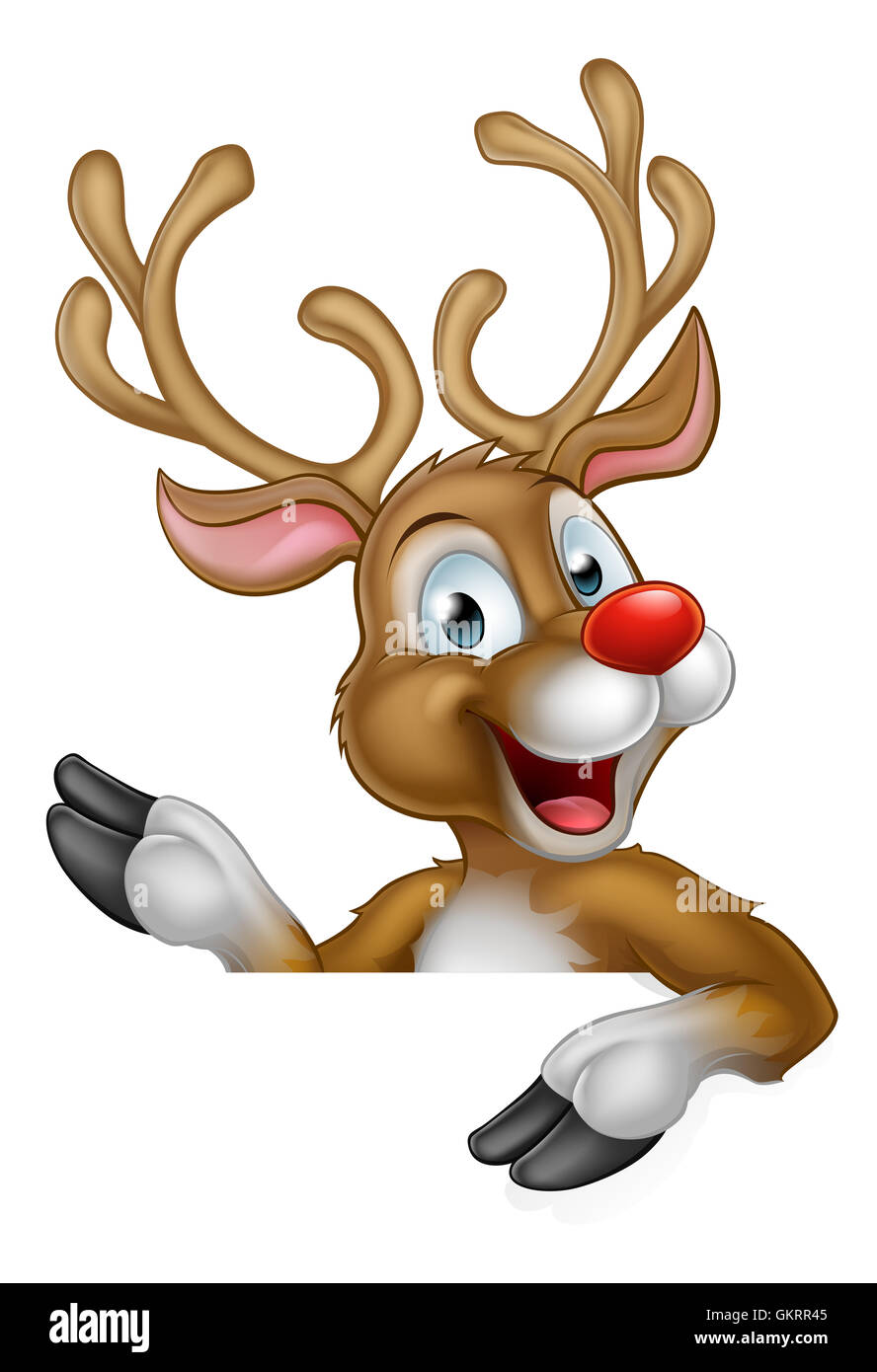 Renne de noel cute cartoon Banque de photographies et d’images à haute ...