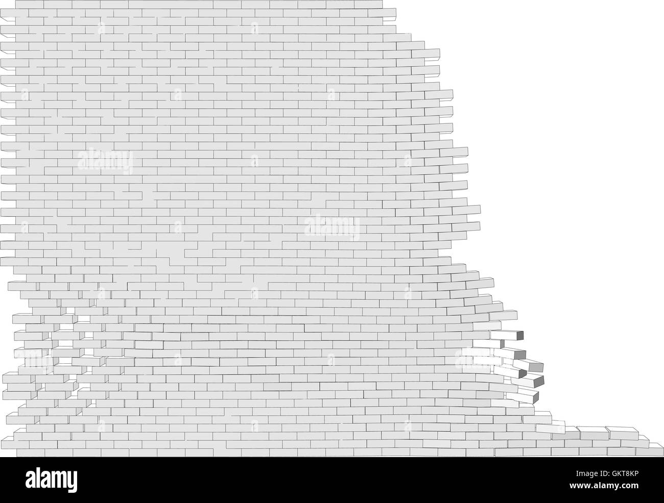 Briser le mur Banque d'images vectorielles - Alamy