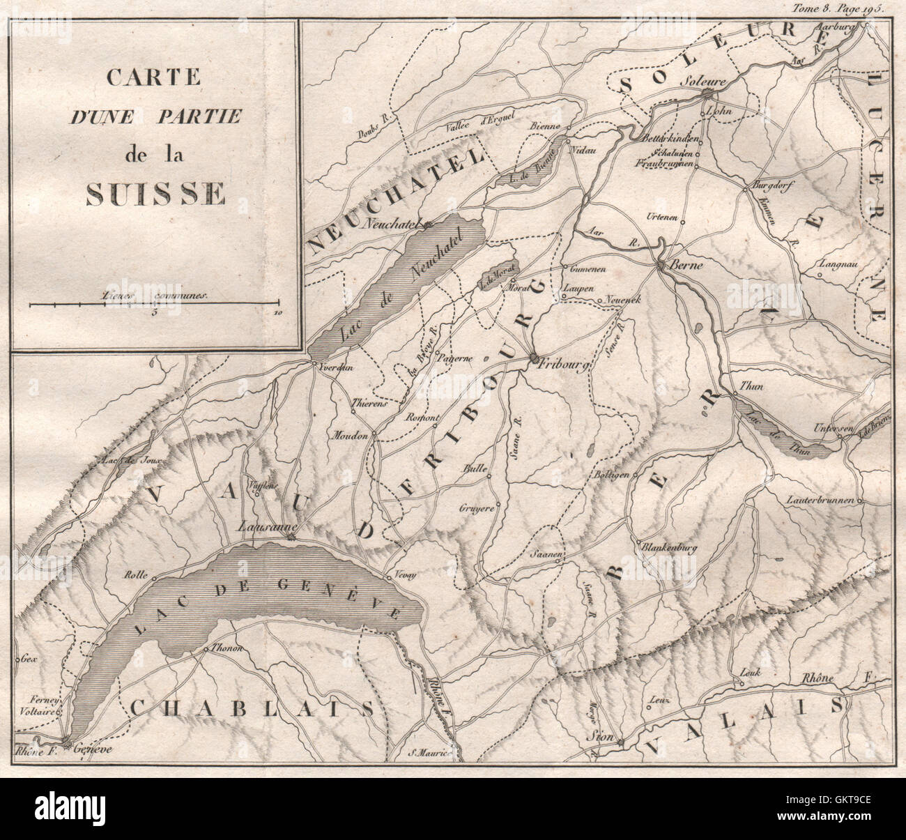 Map Vaud Switzerland Banque d'image et photos - Alamy