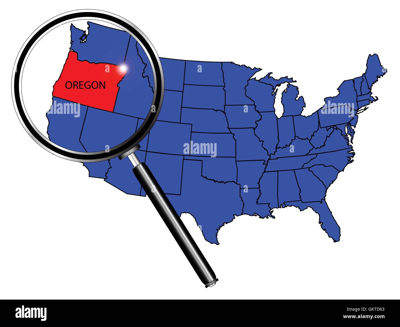 Mappa di oregon Banque d'images vectorielles - Alamy