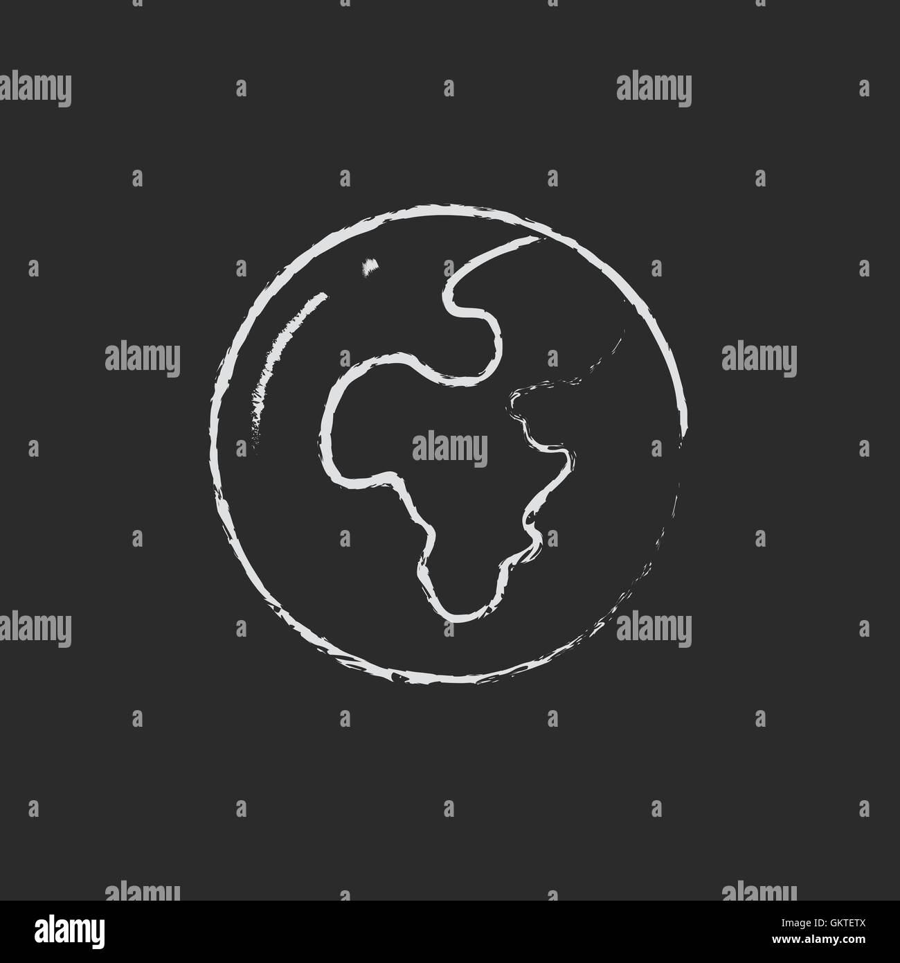 Carte de la terre Banque d'images noir et blanc - Alamy