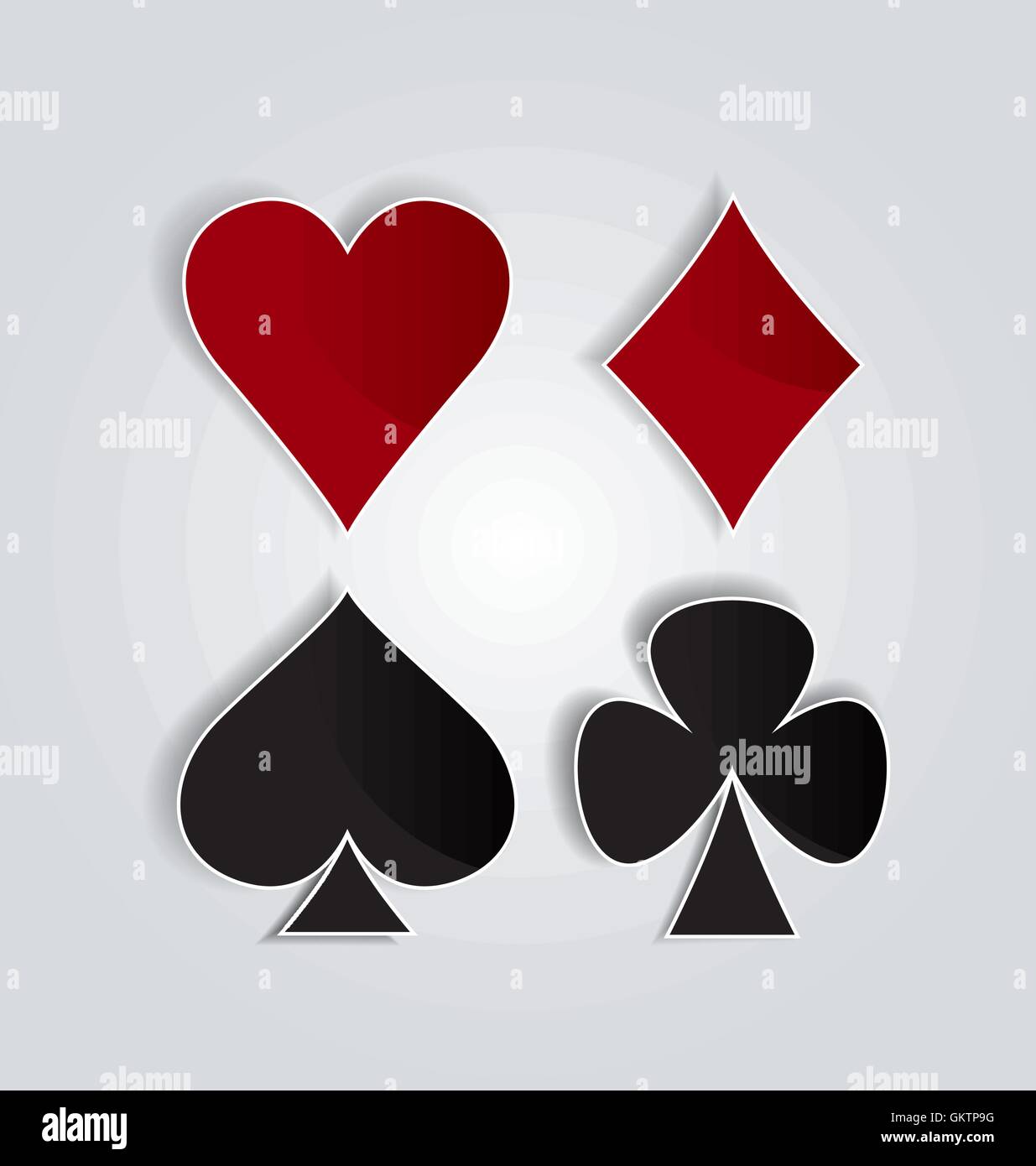 Playing card symbols Banque d'images vectorielles - Alamy