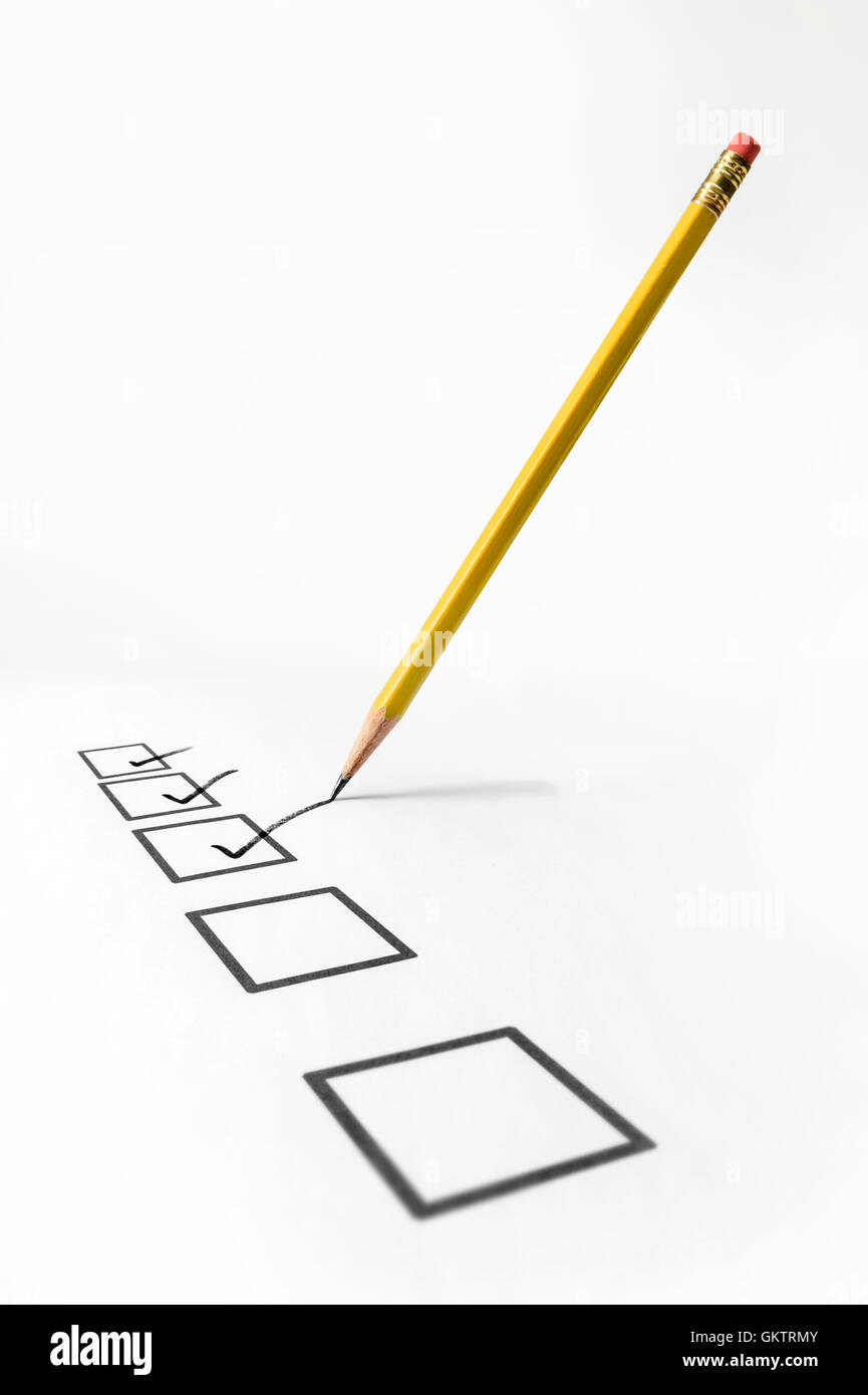 Check mark Banque de photographies et d’images à haute résolution - Alamy