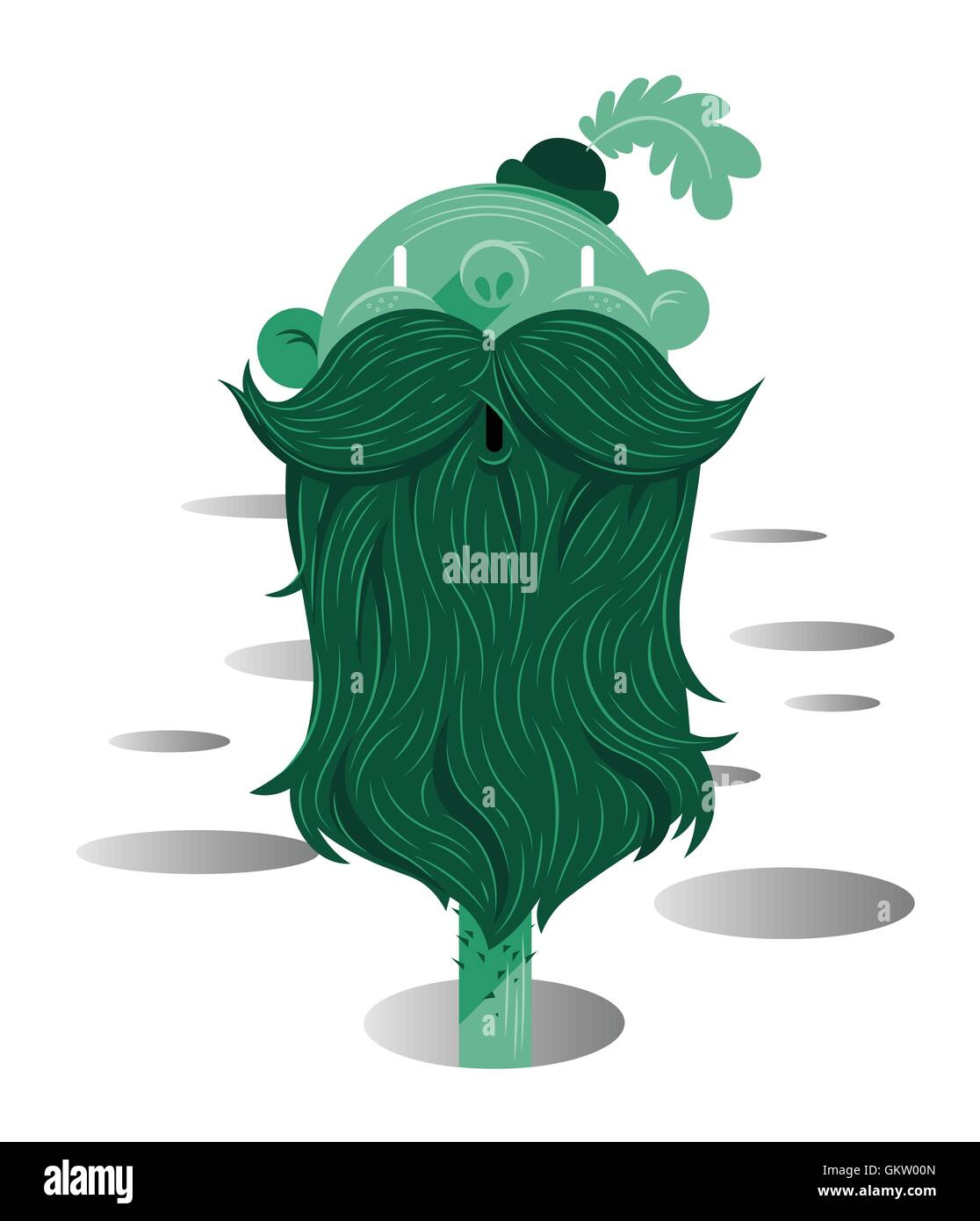 Dessin de barbe blanche Banque d'images vectorielles - Alamy