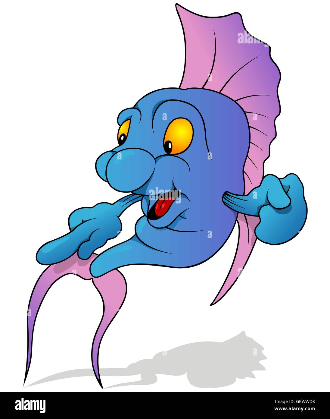 Doigt de poisson Banque d'images vectorielles - Alamy