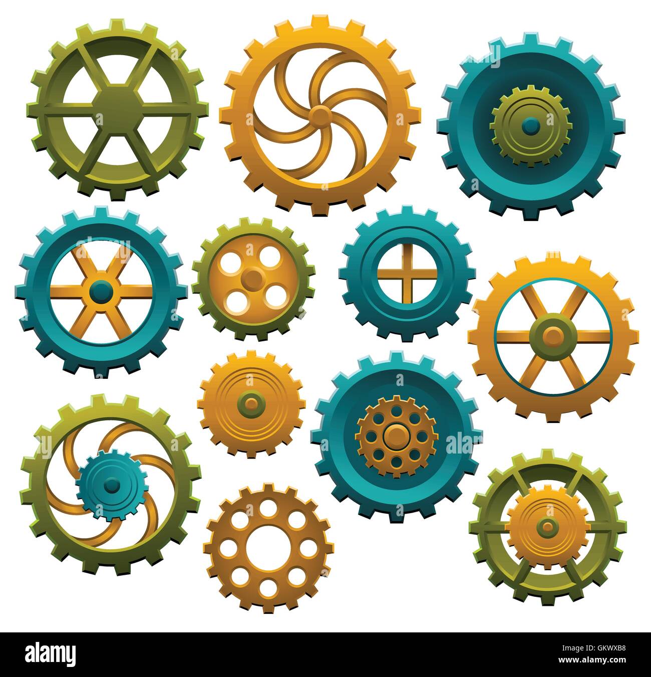 Cogs machine Banque d'images vectorielles - Alamy