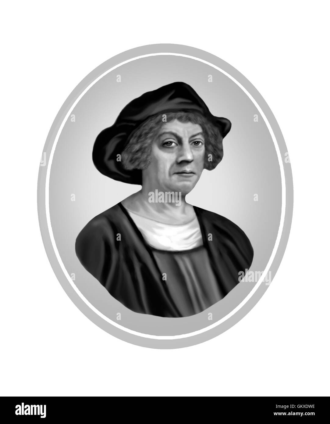 Christophe colomb 1451 1506 explorateur Banque d'images noir et blanc ...