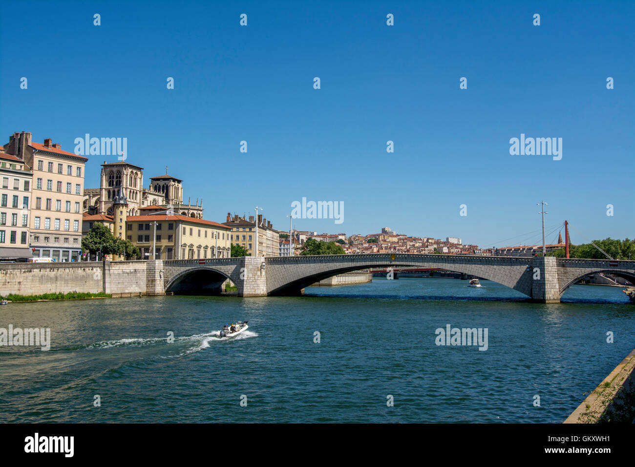 Pont bonaparte lyon france Banque de photographies et d’images à haute ...