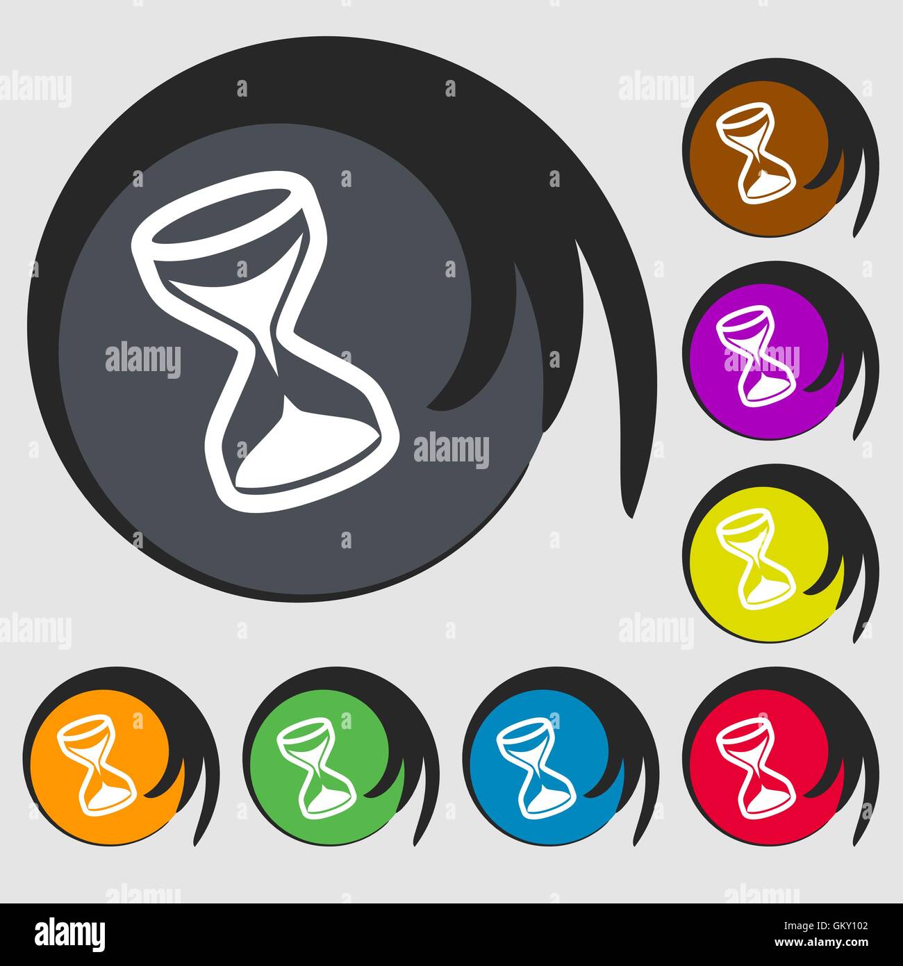 Icône de symbole sablier Banque de photographies et d’images à haute ...