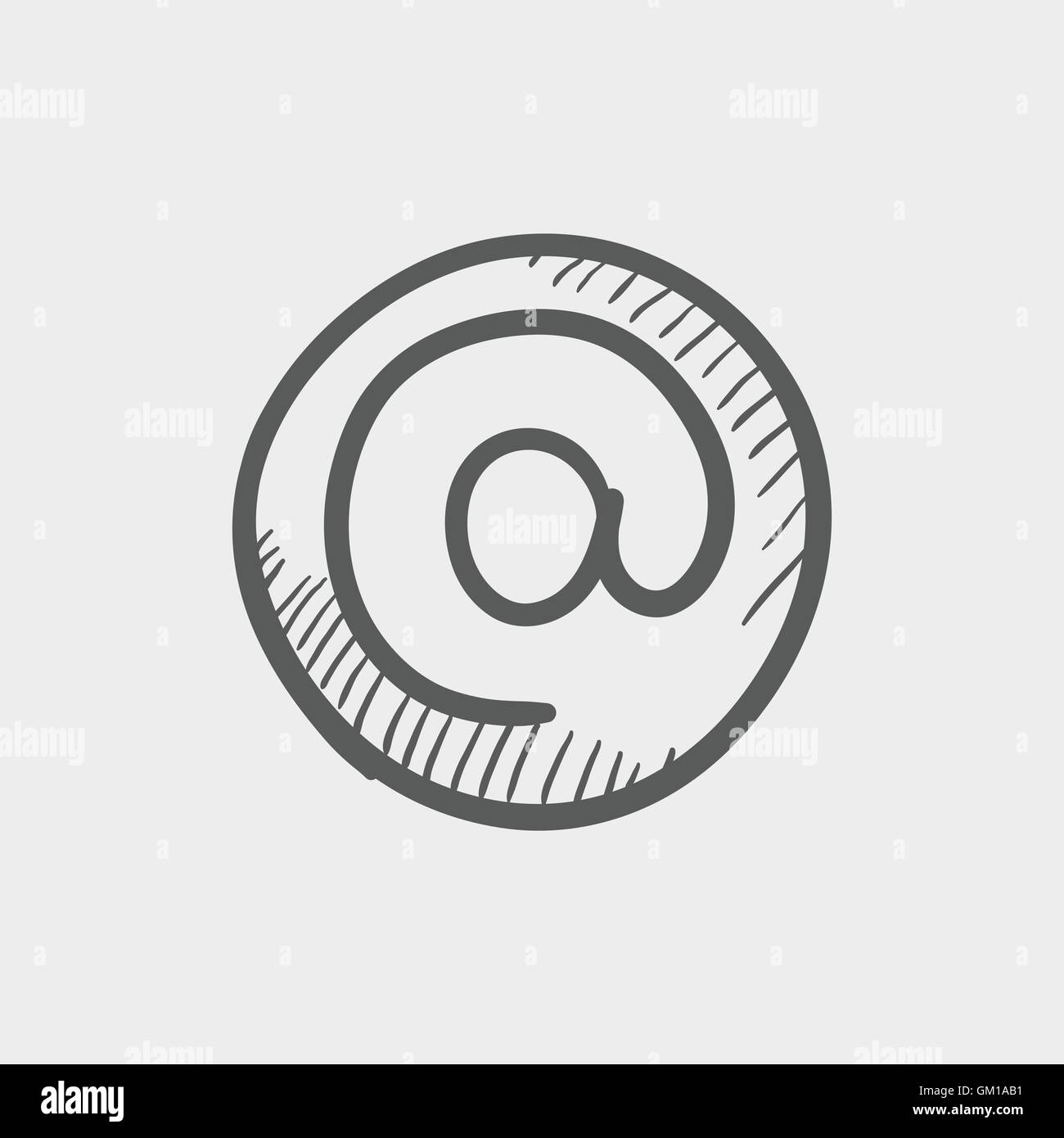 Symbol email address icon drawn Banque de photographies et d’images à ...