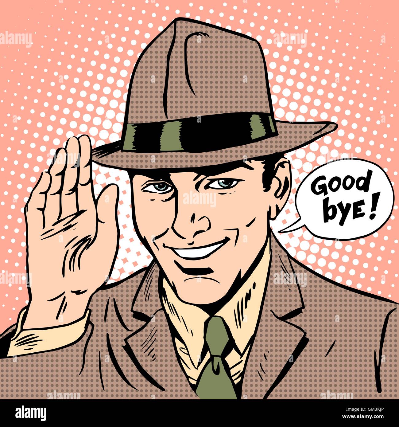 Au revoir l'homme Banque d'images vectorielles - Alamy