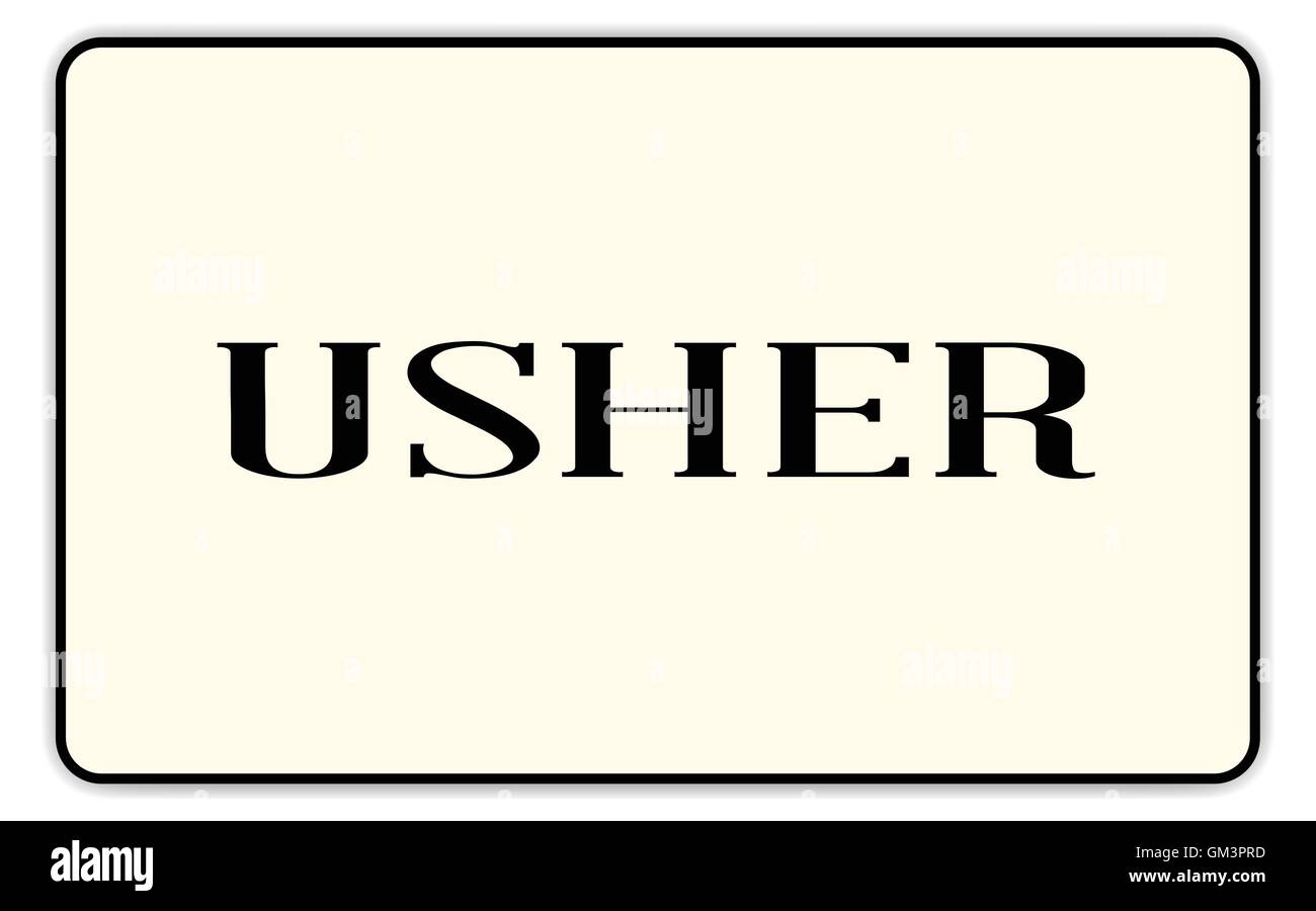 The usher Banque d'images vectorielles - Alamy