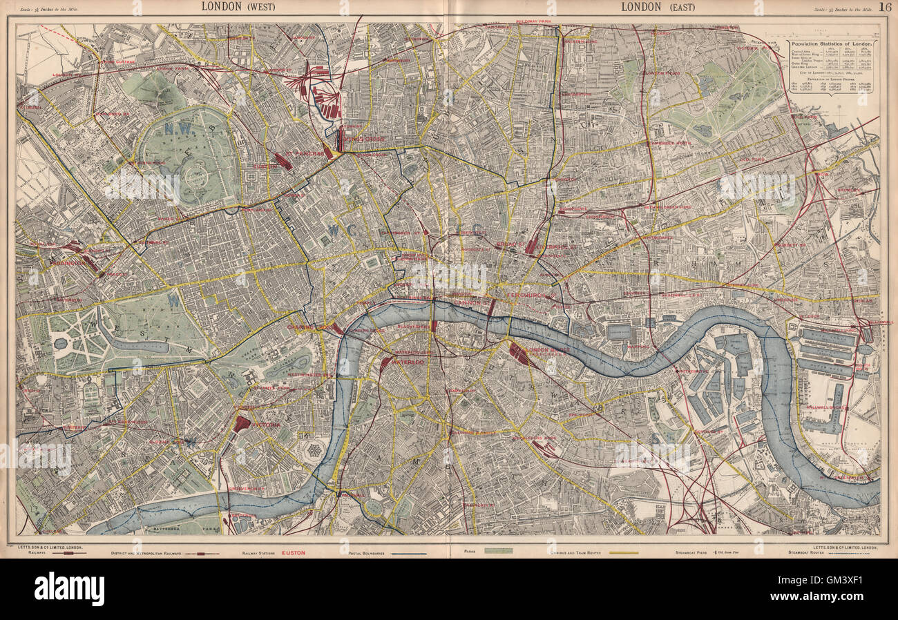 Antique london bus map Banque de photographies et d’images à haute ...