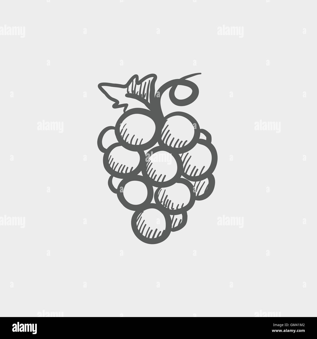 Grappe de raisins icône croquis Image Vectorielle Stock - Alamy