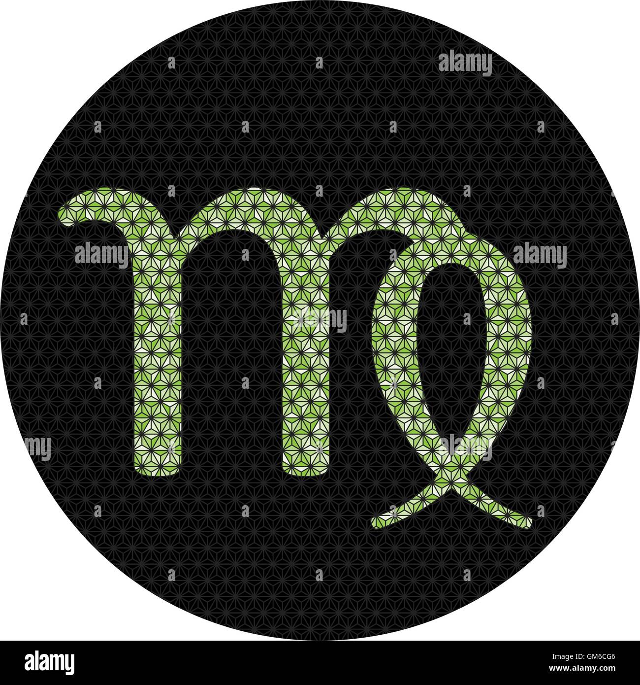 Symbole de la vierge signe du zodiaque illustration horoscope Banque d ...