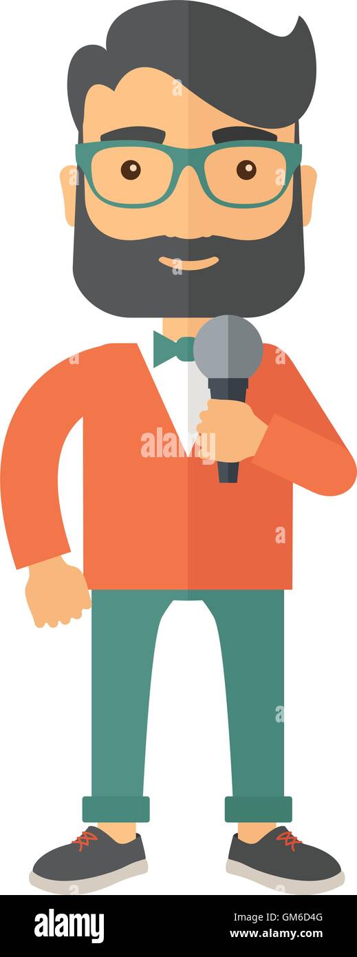 Reporter journalist Banque d'images vectorielles - Alamy