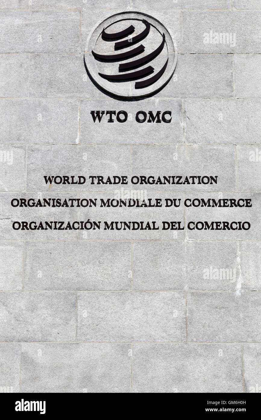 Logo de l'organisation mondiale du commerce Banque de photographies et ...