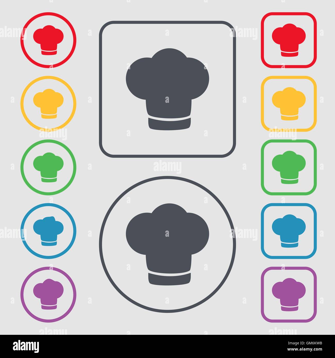 Chef hat signer l'icône. Symbole de la cuisine. Cuisiniers hat ...