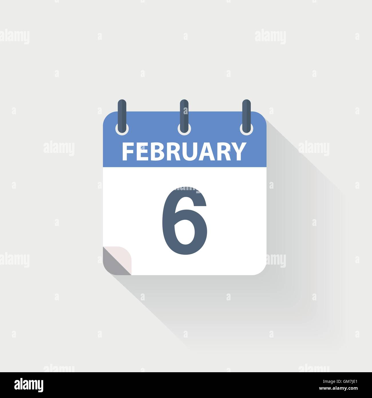 Icône de calendrier février Banque de photographies et d’images à haute ...