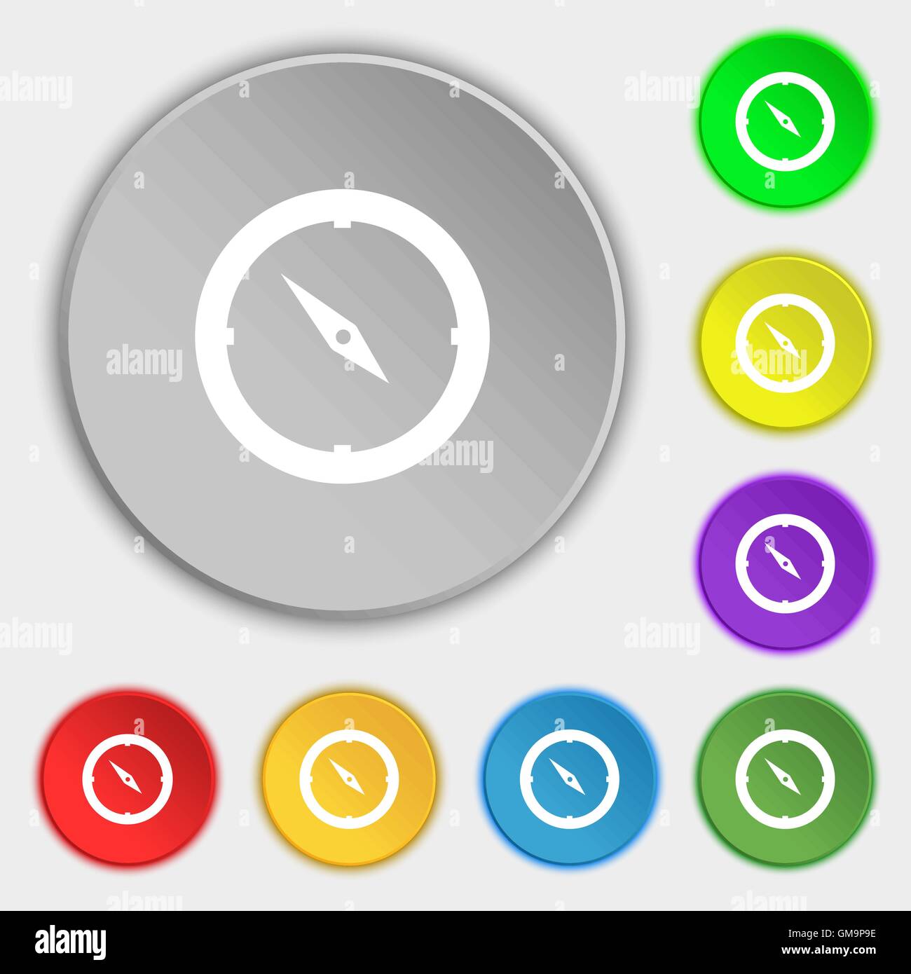 Icône de signe de la boussole. Windrose symbole de navigation. Symboles ...