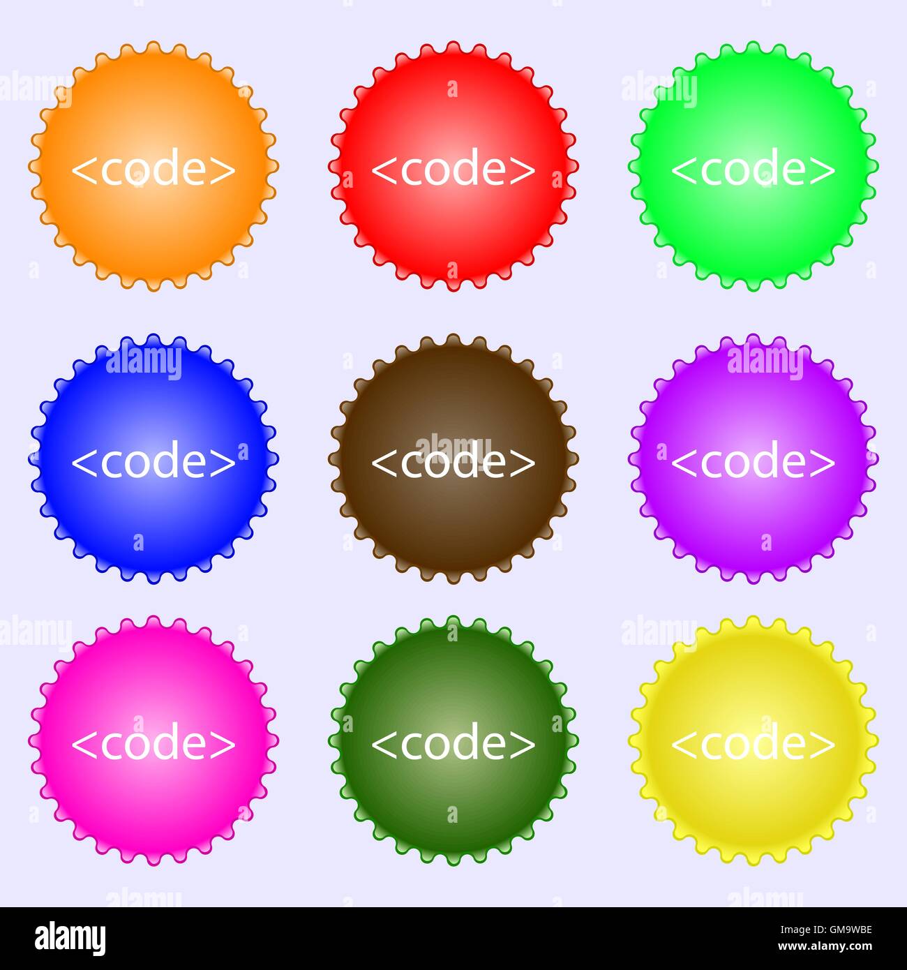 L'icône de signature de code. Symbole de langage de programmation. Une ...