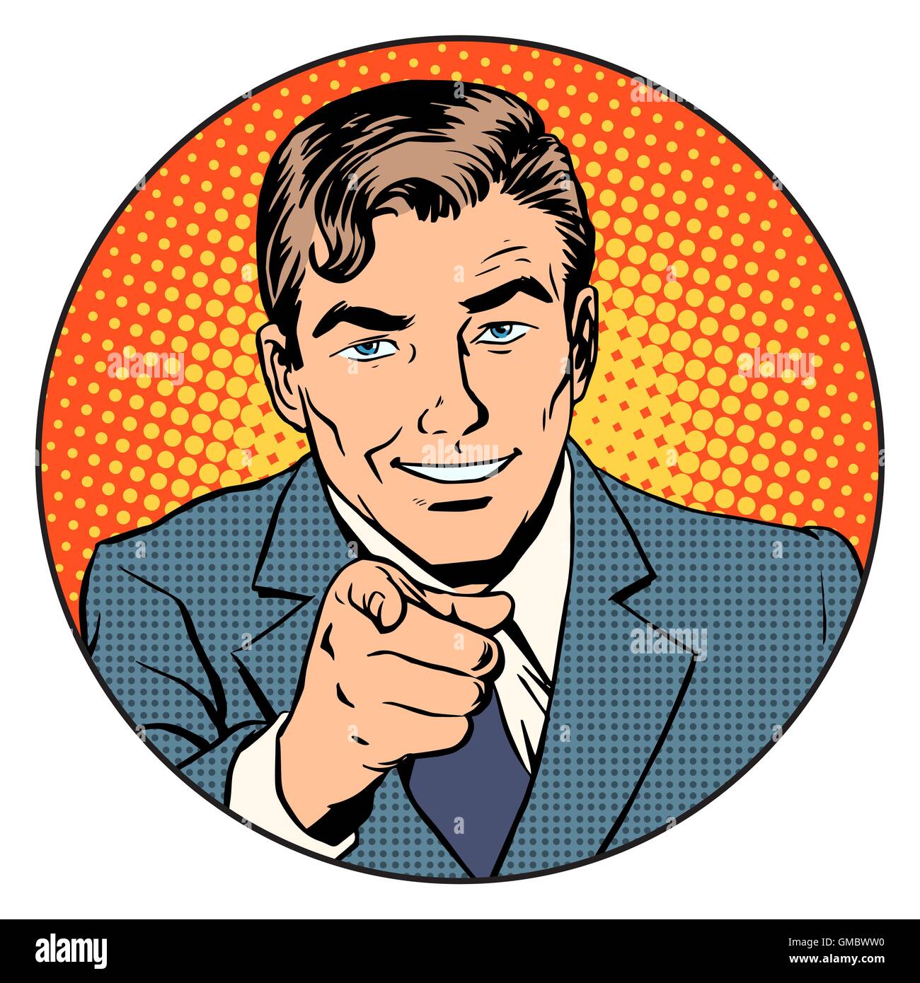 Homme qui pointe du doigt Banque d'images vectorielles - Alamy