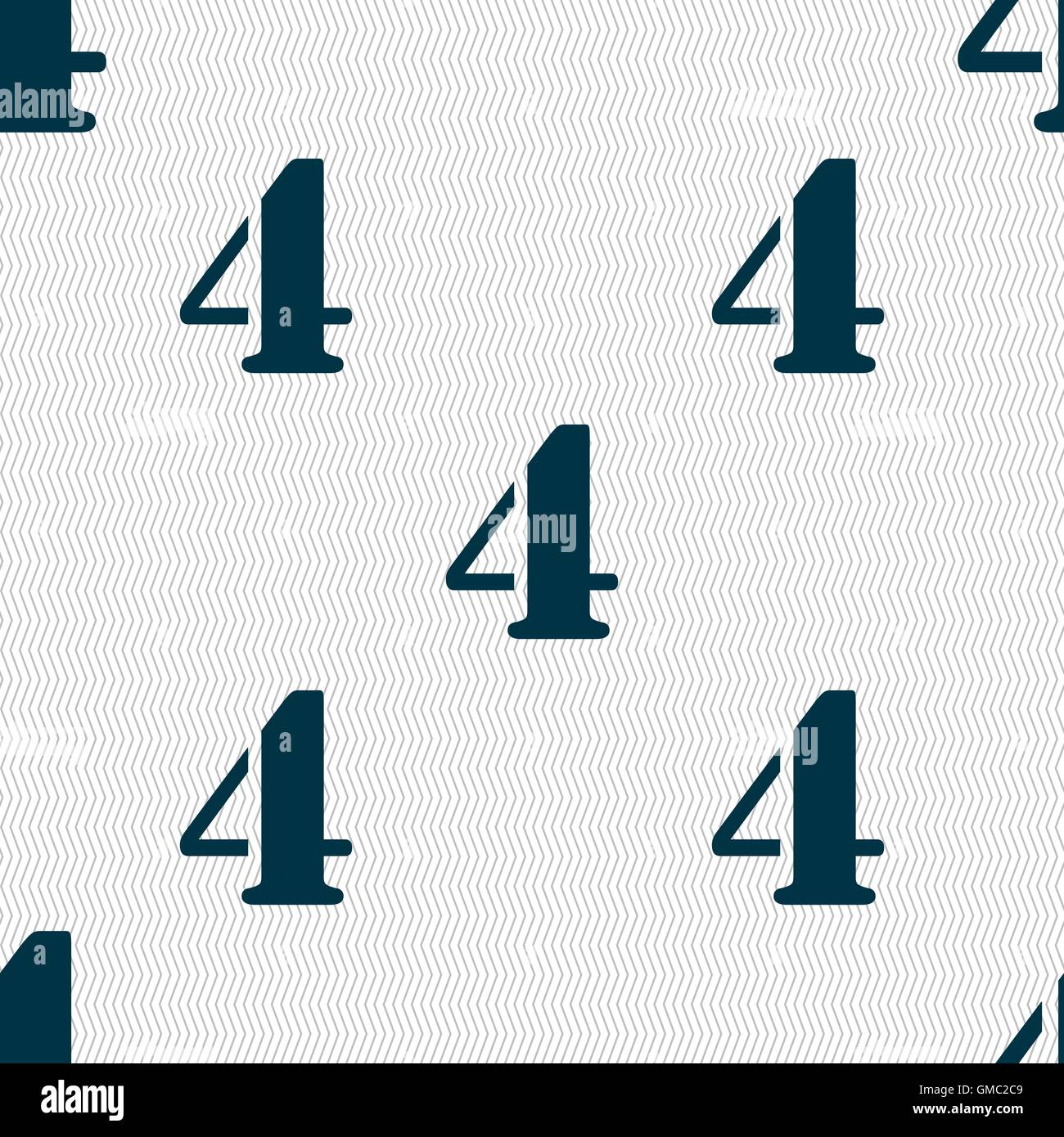 L'icône numéro quatre signe. Résumé fond transparent avec des formes ...