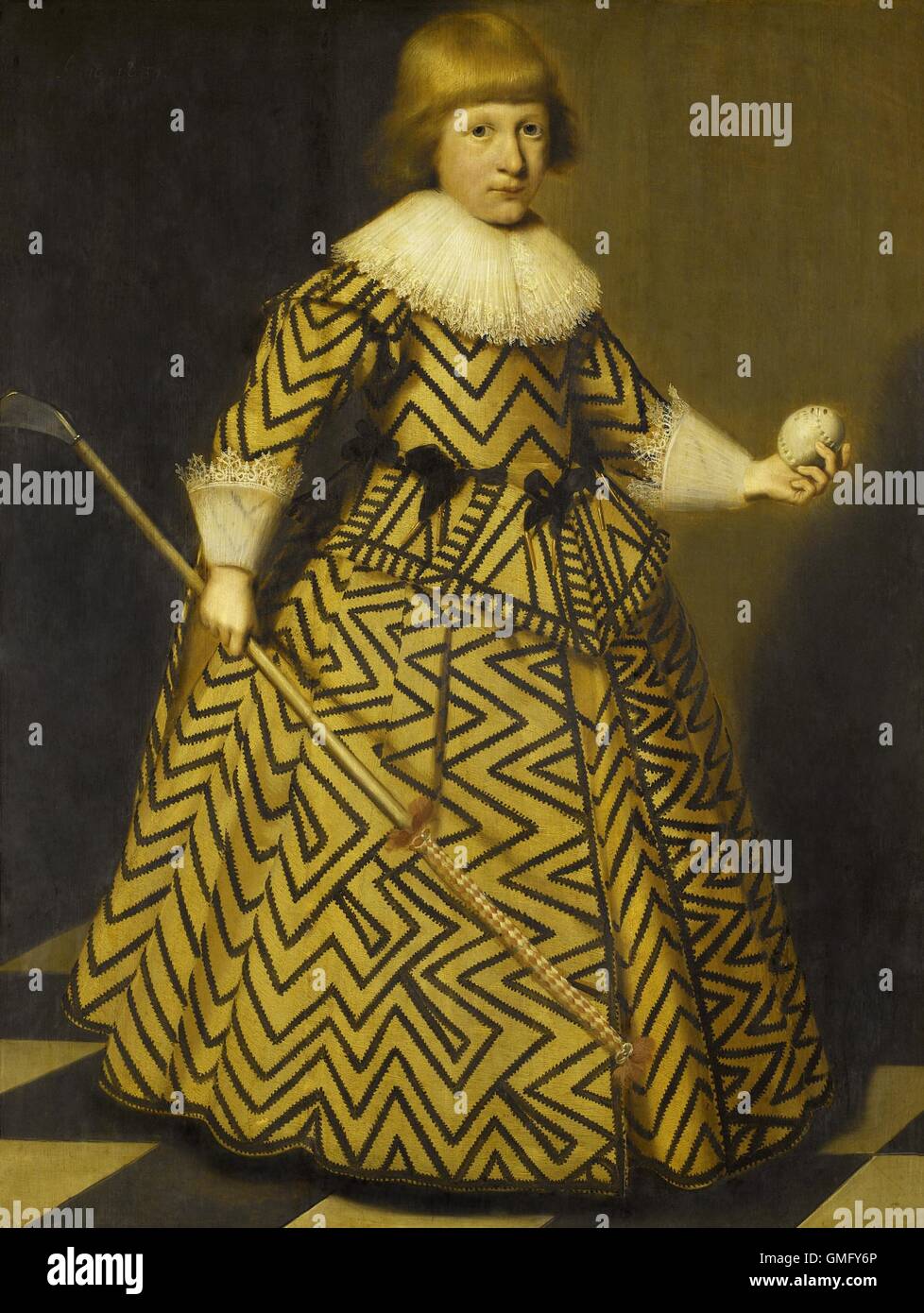 Portrait d'un garçon avec un club de Kolf, par Wybrand de Geest (I ...