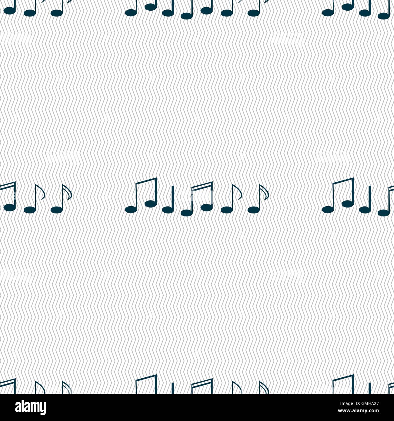 Icône de signe la note de musique. Symbole musical. Résumé fond ...