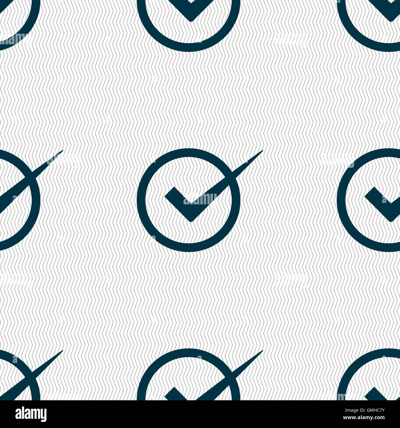 Icône de signe de validation. Case à cocher Bouton. Résumé fond ...