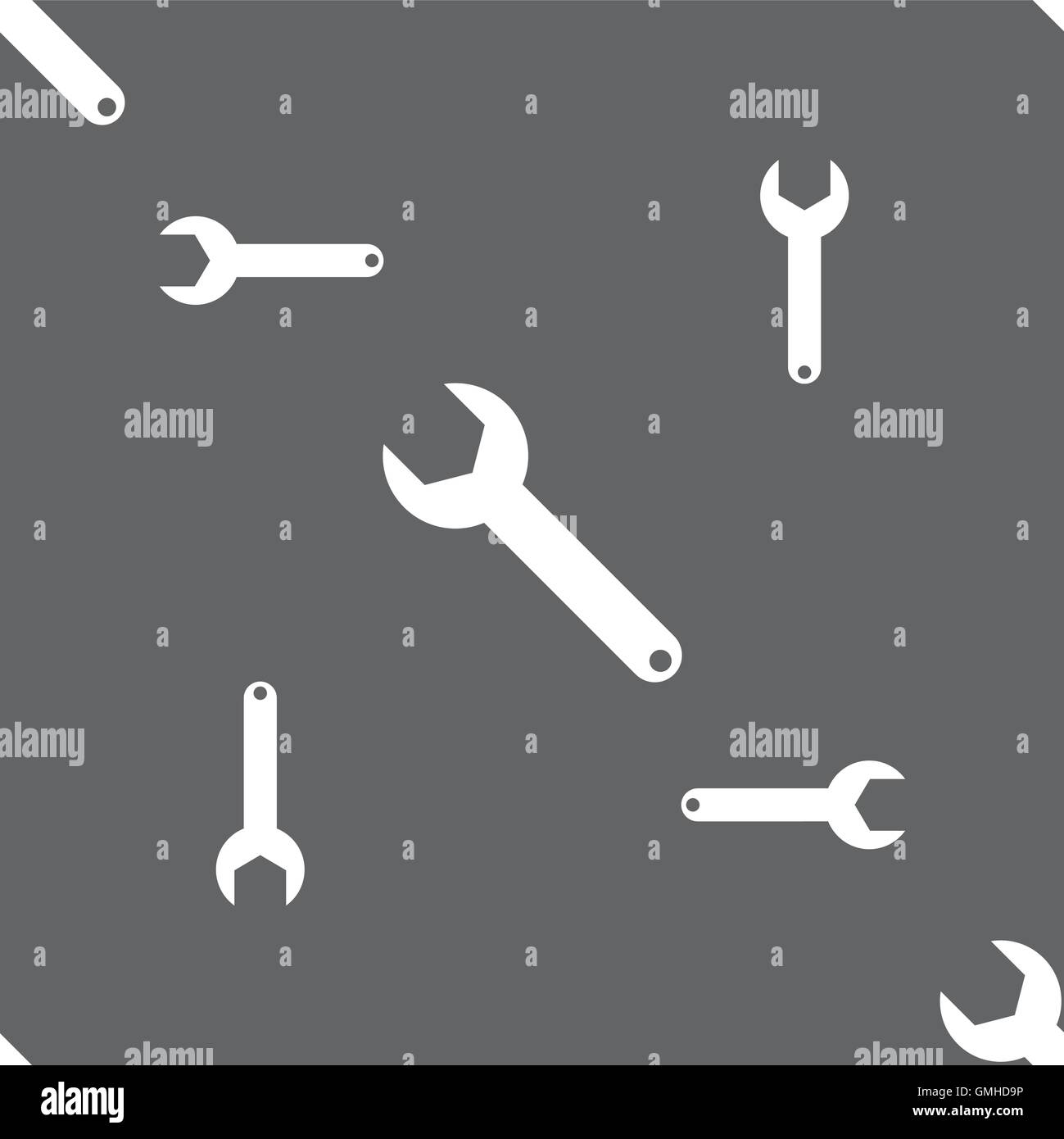 L'icône de clé signe clé. Symbole de l'outil. Motif transparente sur un ...