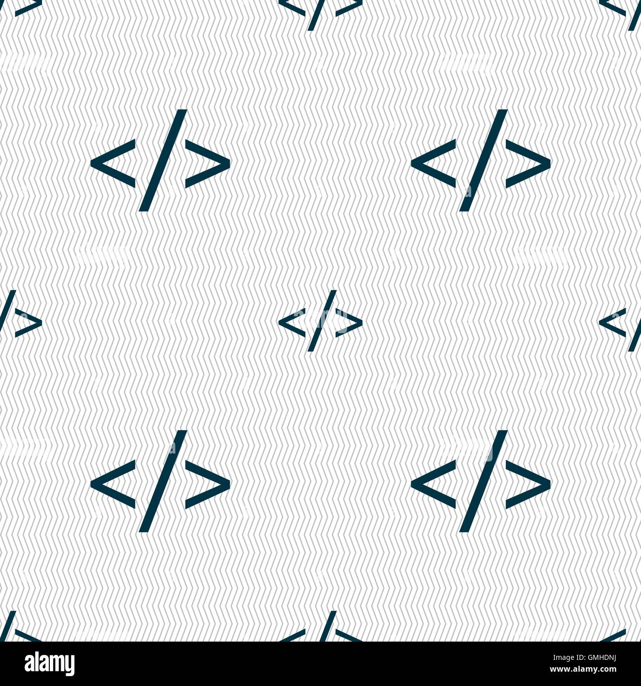 L'icône de signature de code. Symbole de langage de programmation ...