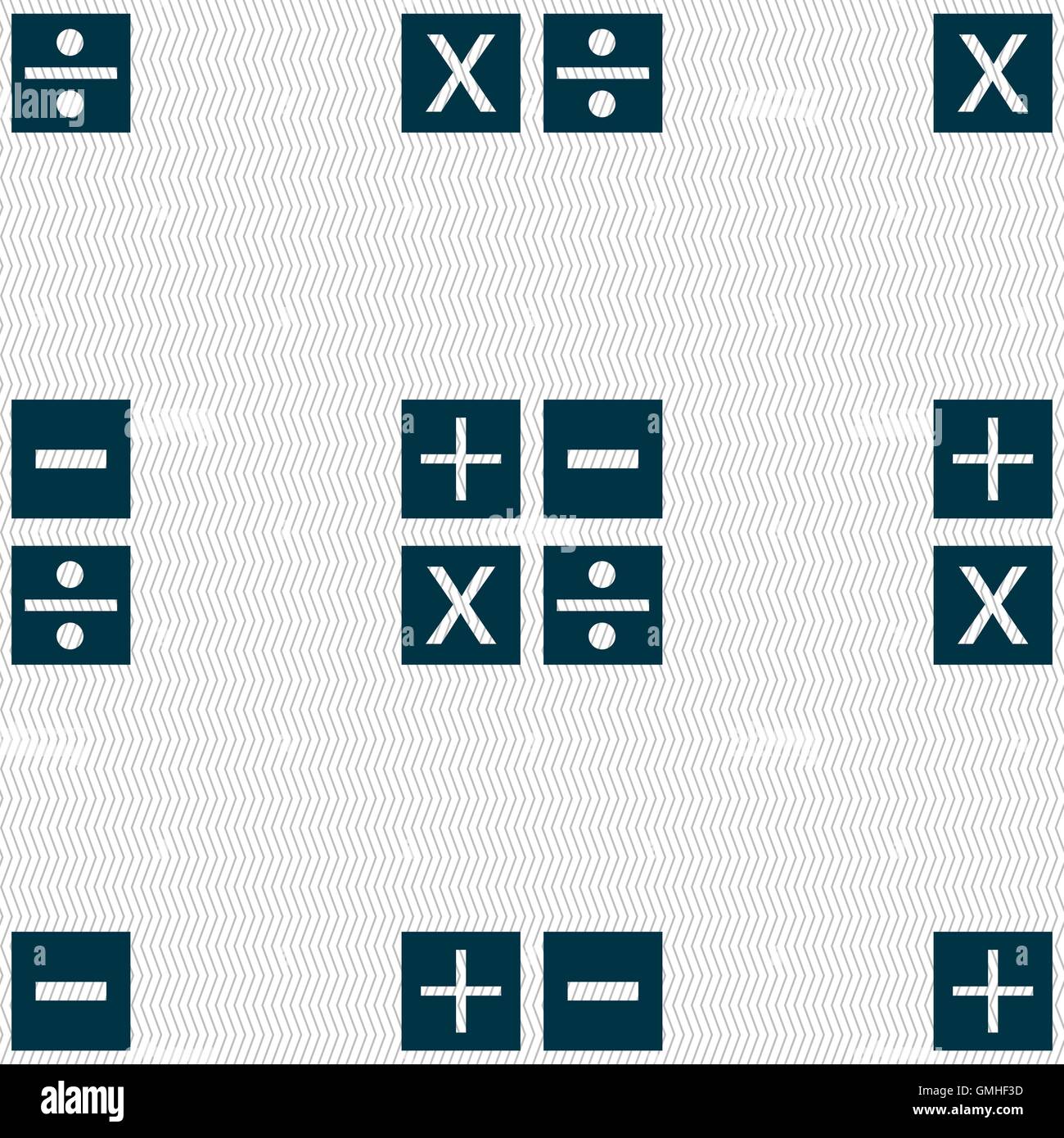 La multiplication, la division, plus, signe moins symbole Mathématique ...