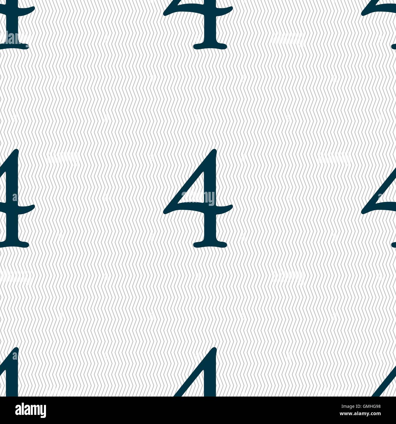 L'icône numéro quatre signe. Résumé fond transparent avec des formes ...