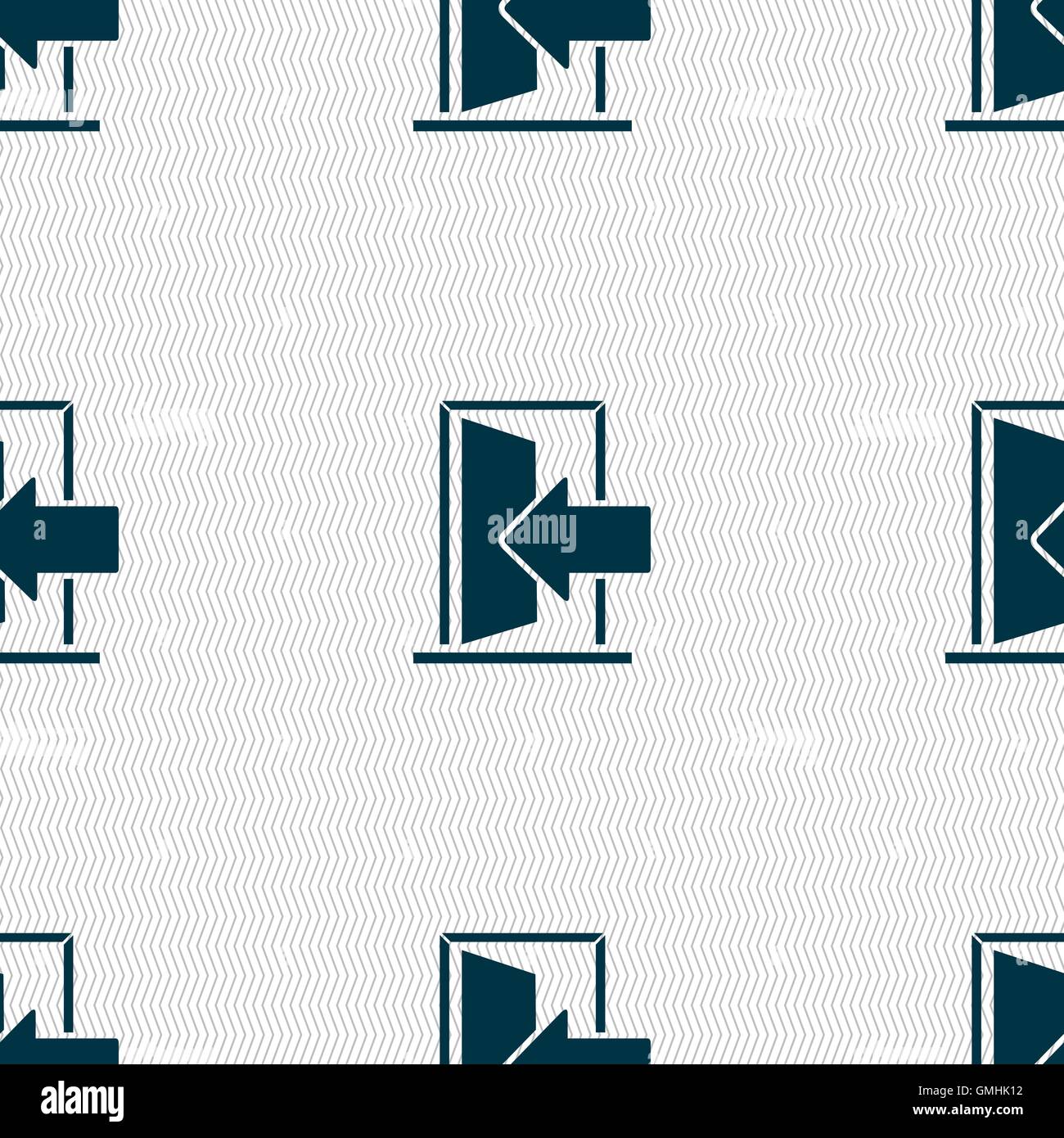 Porte, entrer ou sortir d'icon signe. Résumé fond transparent avec des ...