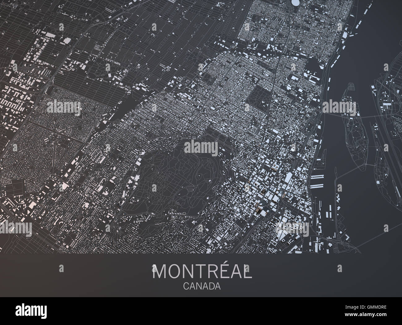 Montreal map 3d Banque de photographies et d’images à haute résolution ...