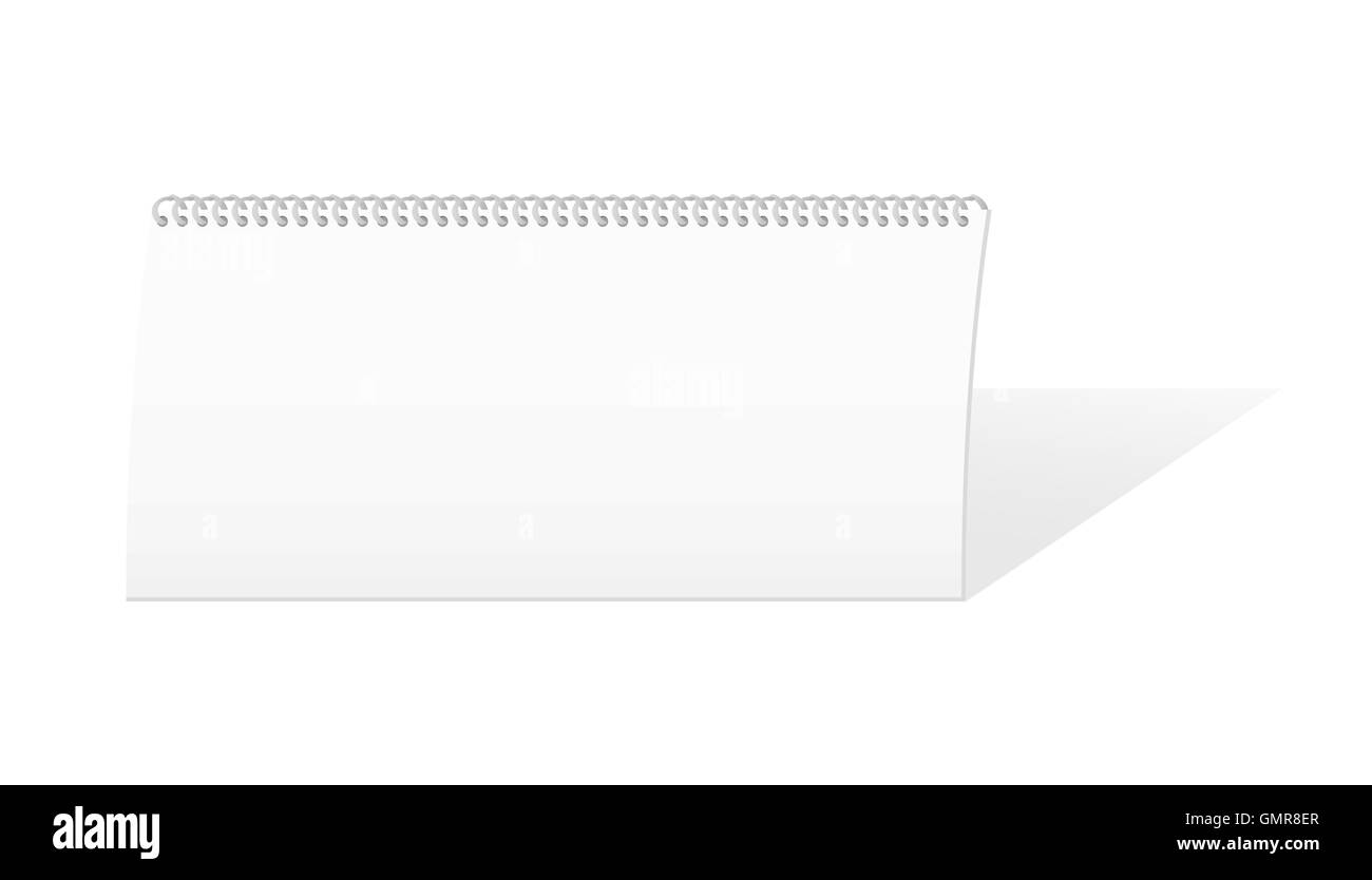 Calendrier blanc vierge avec spirale Banque de photographies et d ...