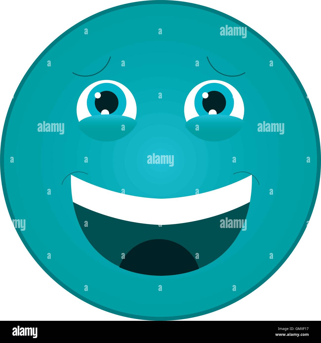 Laughing to tears smiley Banque d'images vectorielles - Alamy