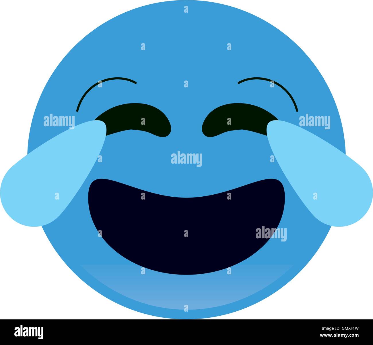 Laughing to tears smiley Banque d'images vectorielles - Alamy