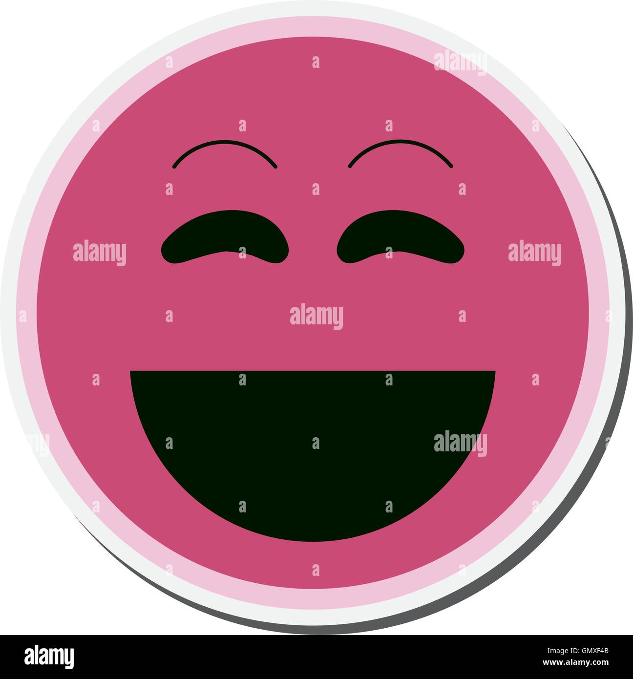 Laughing to tears smiley Banque d'images vectorielles - Alamy