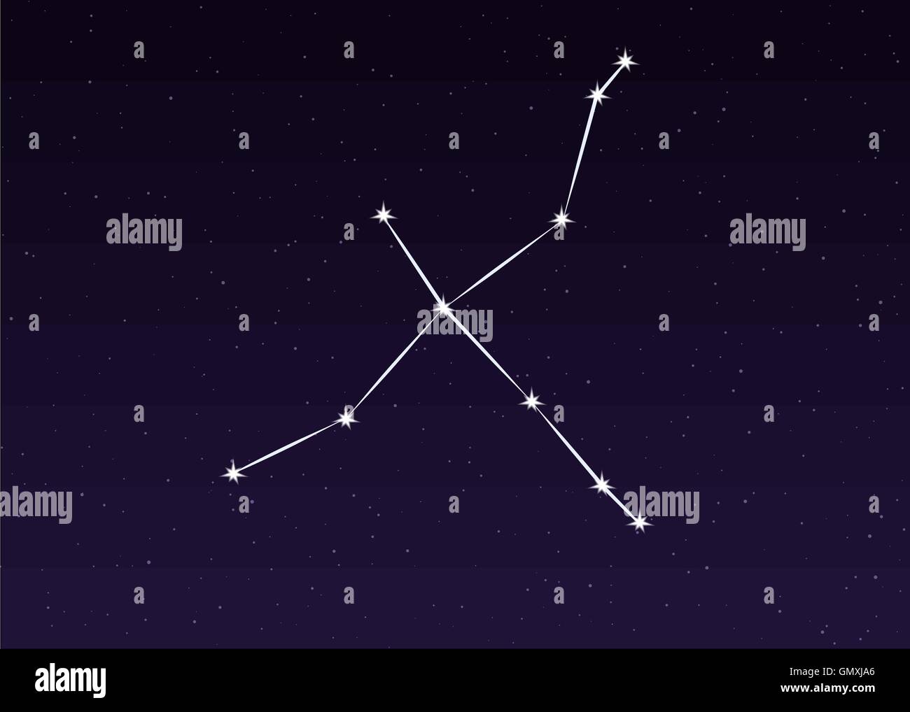 Cygnus constellation Banque d'images vectorielles - Alamy