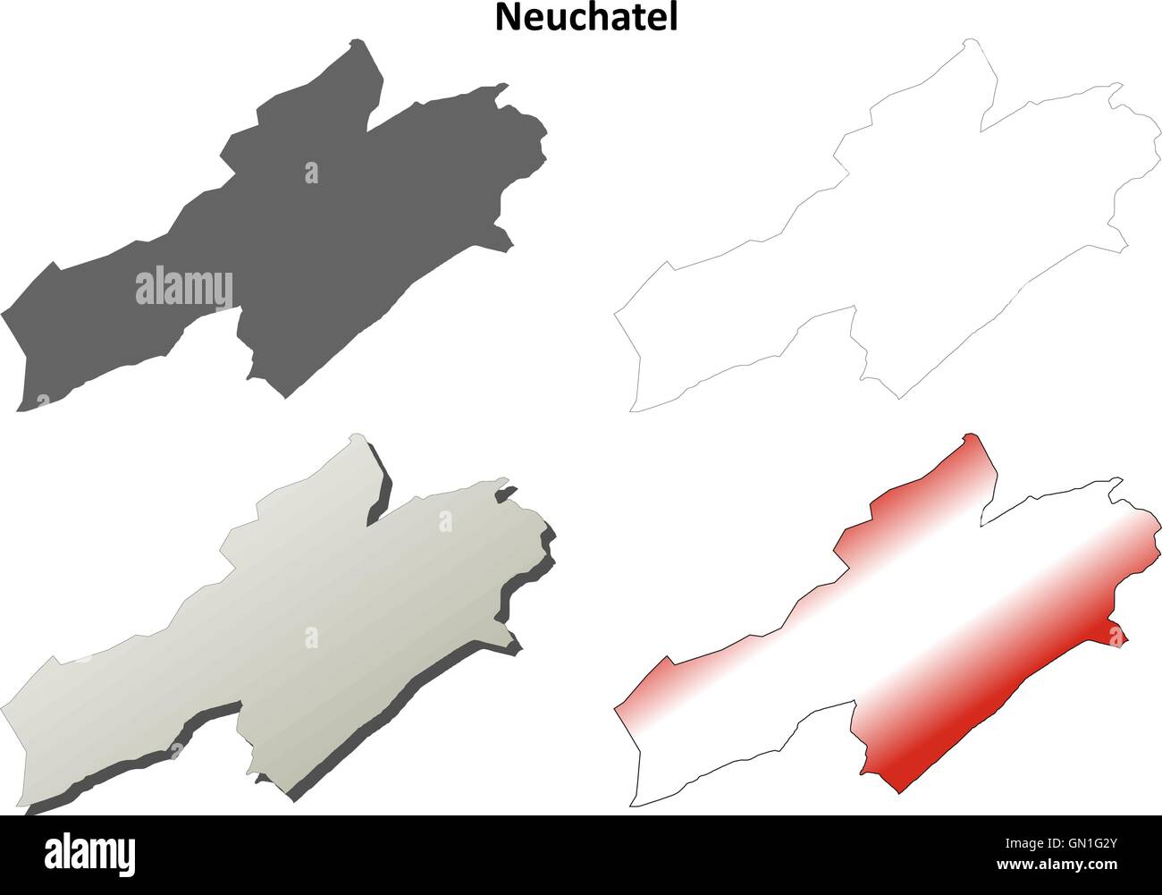 Neuchatel suisse Banque d'images vectorielles - Alamy