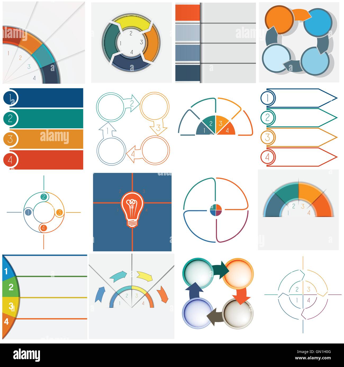 Définir des modèles conceptuels, infographie 16 processus cyclique ...