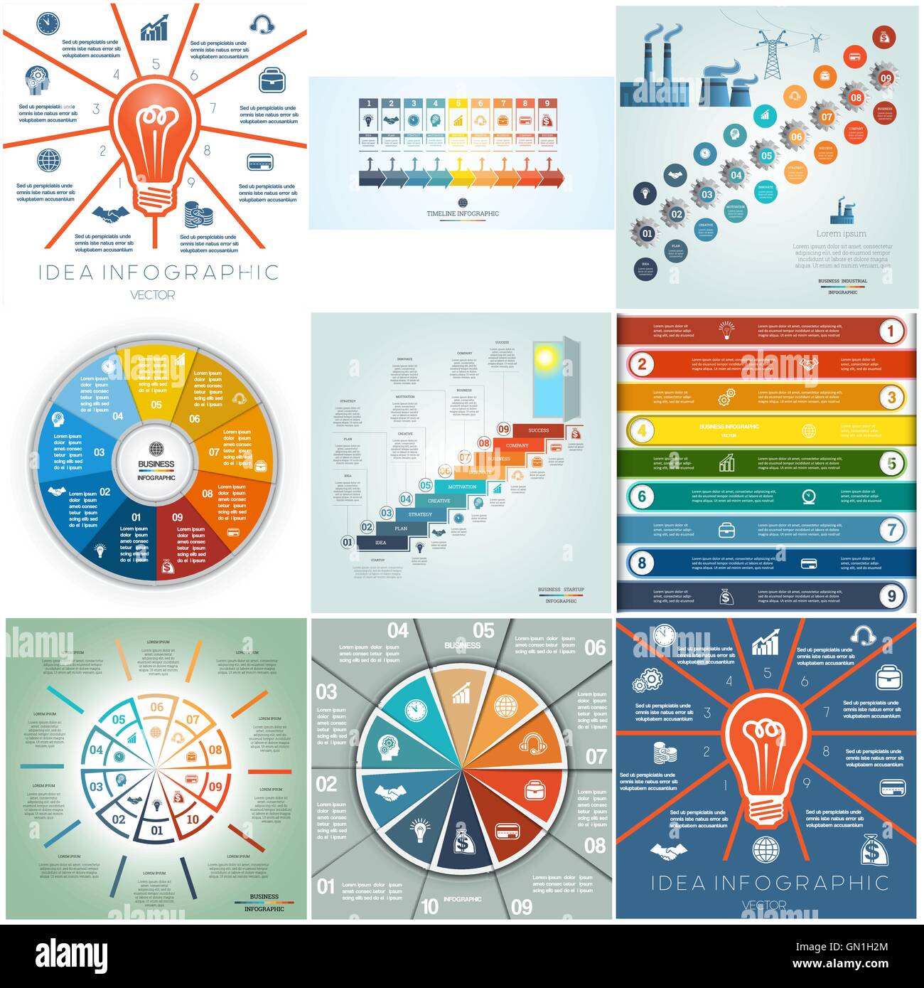Les modèles d'affaires 9 infographies conceptuel processus cyclique ...