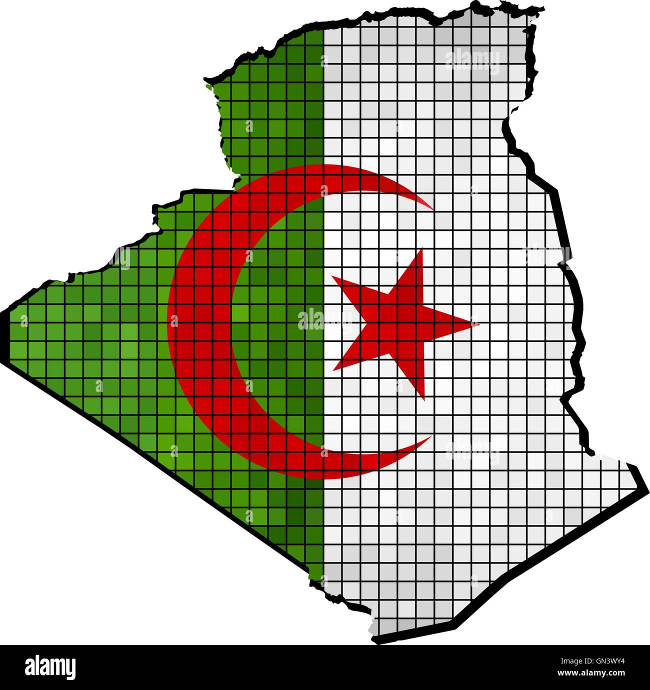 Carte géographique algérie vector Banque de photographies et d’images à ...