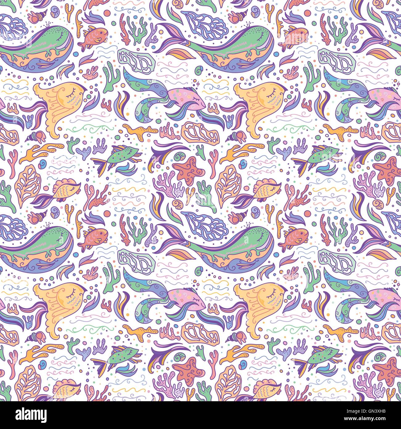 Deep sea animals Banque d'images vectorielles - Alamy