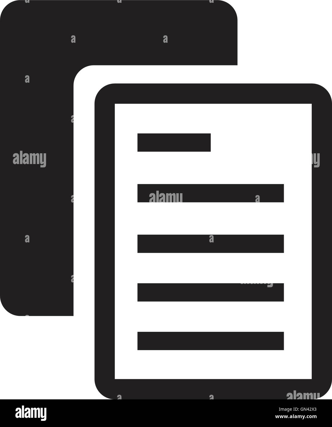 Icône de papier Banque d'images vectorielles - Alamy