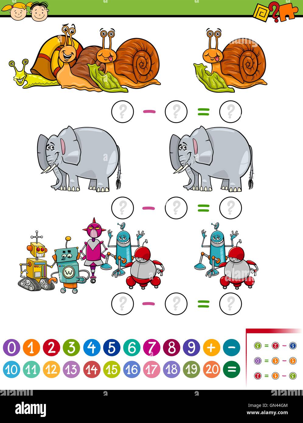 Math task cartoon illustration Banque de photographies et d’images à ...