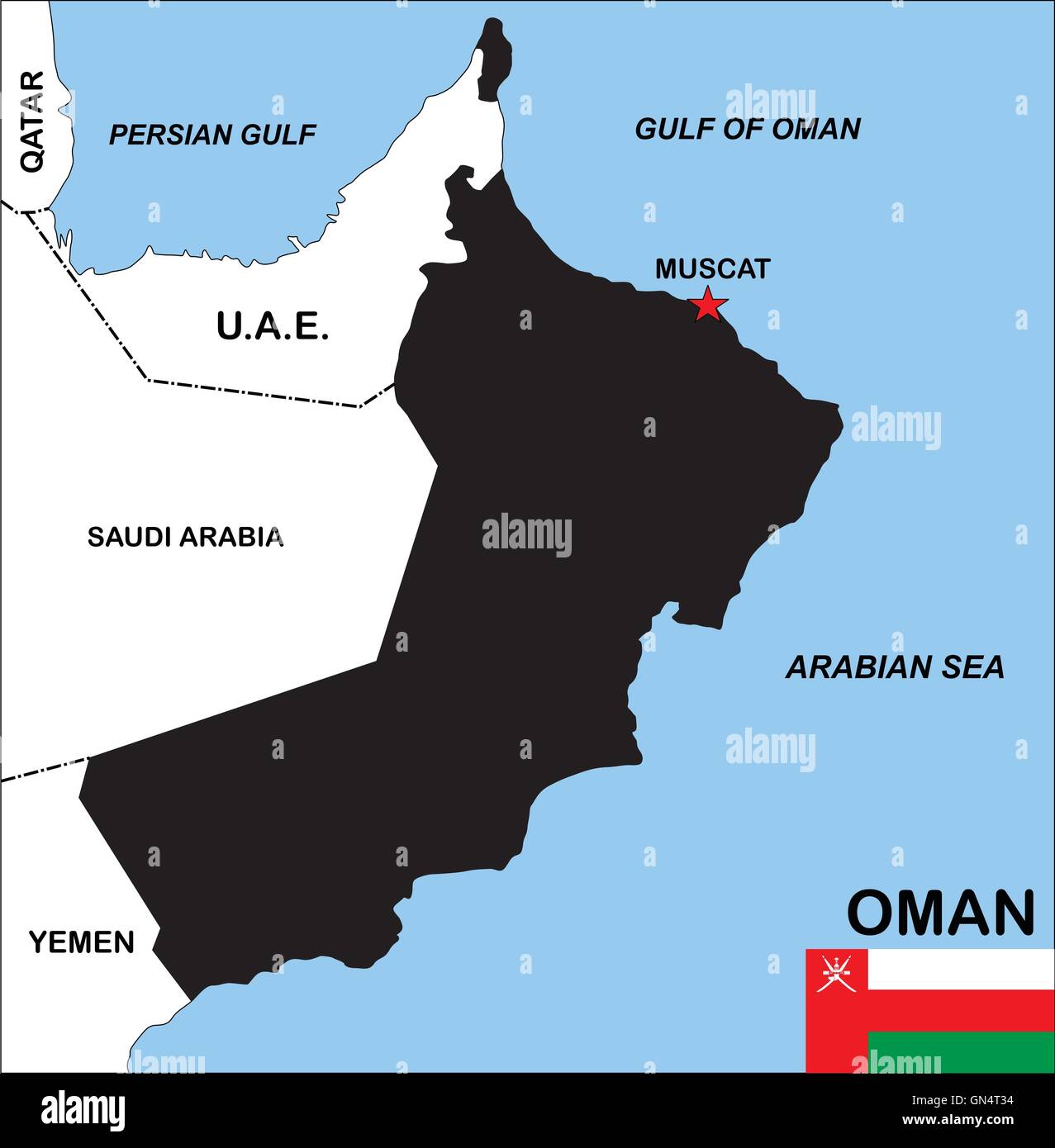 Oman map Banque de photographies et d’images à haute résolution - Alamy